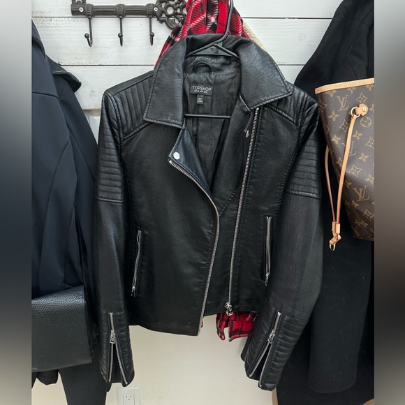 Topshop | Jackets & Coats | Topshop Faux Leather Jacket | Poshmark